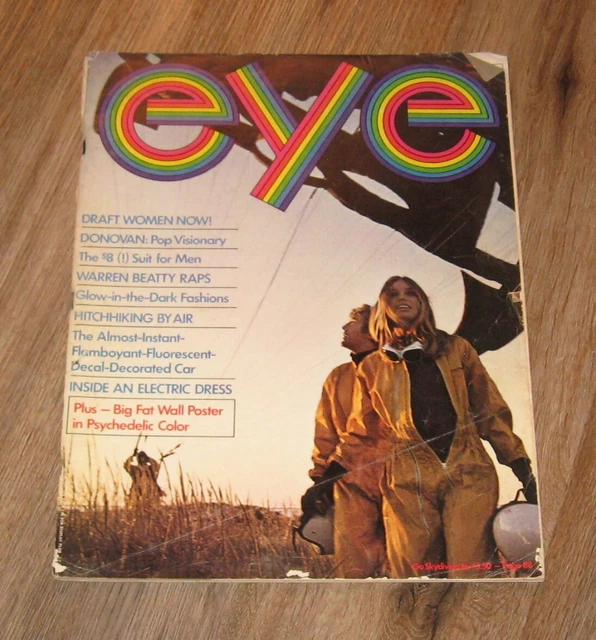 EYE MAGAZINE MARCH 1968 Warren Beatty DONOVAN Jack Bruce CREAM Ginger ...
