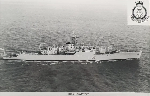 BRITISH ROYAL NAVY. HMS Lowestoft F103 Frigate 1982 Photograph 5.5x3.5 ...
