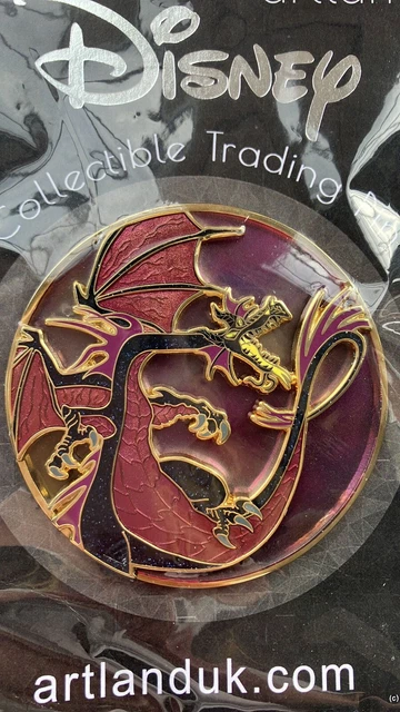 DISNEY ARTLAND PIN, Maleficent As Dragon On Stained Glass Le 300 ...