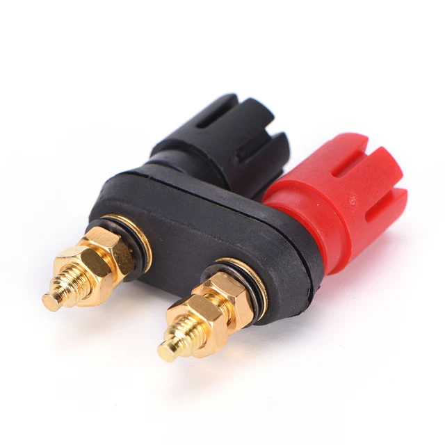 DUAL FEMALE BANANA Plug Socket Terminal Binding Post for Speaker ...