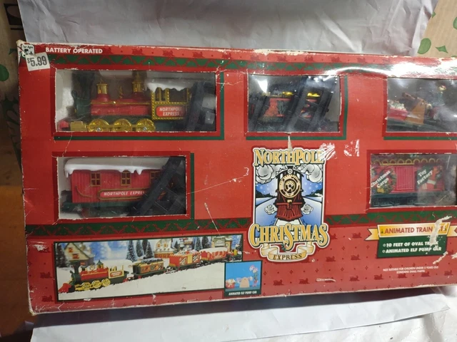 NORTH POLE EXPRESS Christmas Animated Train Set , New Open Box ...
