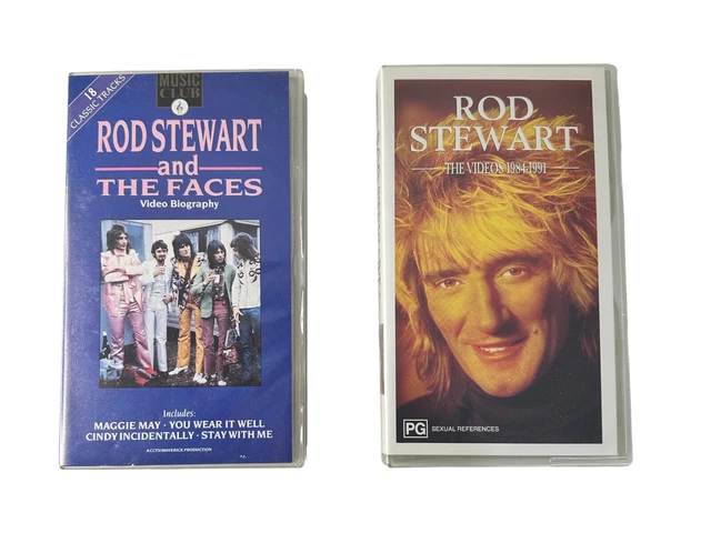 VINTAGE ROD STEWART VHS Bundle 2x VHS 1980s Rock Excellent Condition ...