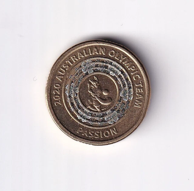 AUSTRALIAN: 2020 $2 Olympic Team Passion Coloured Circulated Coin _ EUR ...