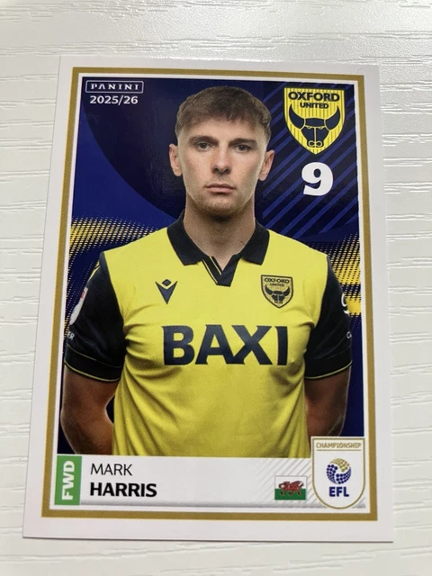PANINI EFL 2025 - 26 Sticker Mark Harris Oxford United #272 £1.25 ...