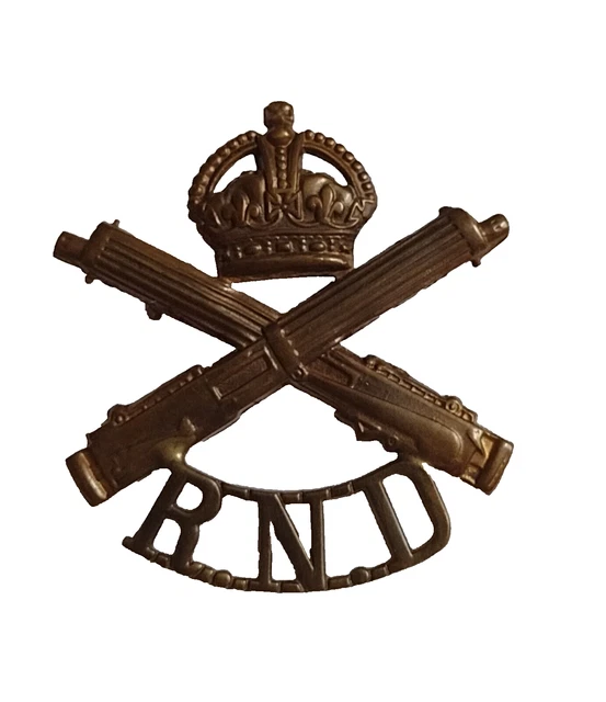 WW2 RND ROYAL Navy Division Machine Gun Battalion Badge KC All Brass ...