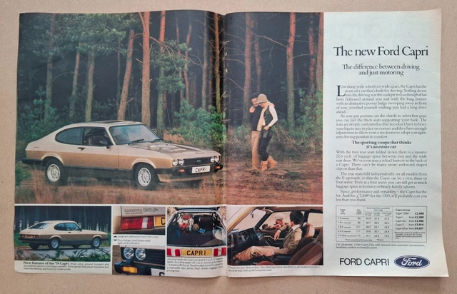 FORD CAPRI ORIGINAL UK Press Advert 1978 £5.91 - PicClick UK
