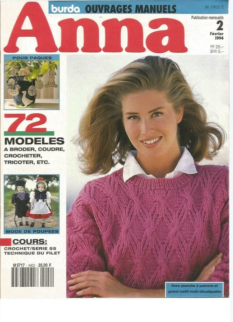 BURDA - ANNA N°02 - 72 Modeles A Broder, Coudre, Crocheter... / Mode De ...