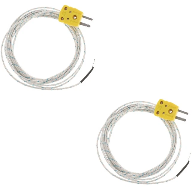 SET OF 2 Temp Probe Flexible Thermocouple Metre Meter Sensor £21.19 ...