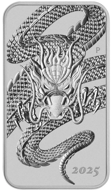 DRAGON (A SYMBOL of power & abundance) 2025 1oz Silver Rectangular ...