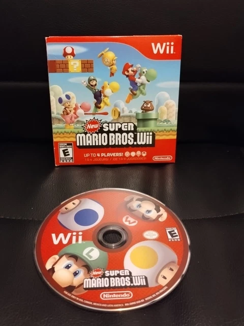 NEW SUPER MARIO Bros. Wii Game Disc in Sleeve! Nintendo Tested Works ...