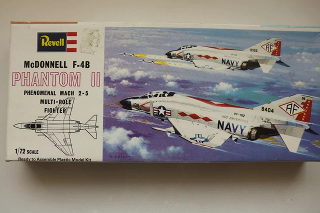 REVELL 1/72 MCDONNELL Phantom II F4B RARE Model Kit H-110 - £31.92 ...