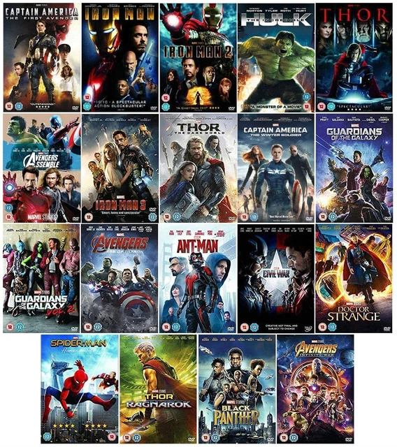 VARIOUS MARVEL DVD Blu Ray -| Disney Superhero Avengers Spider-Man ...