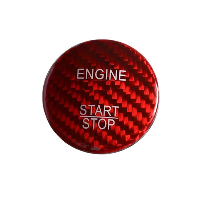 MERCEDES BENZ REAL Carbon Fibre Engine Start Button Trim in RED C63 C43 ...