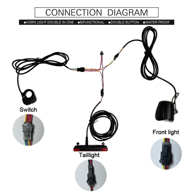 PHARE DE V LO lectrique 3648 V et feu arri re parfait pour la conduite de nu EUR 57,71 - PicClick FR