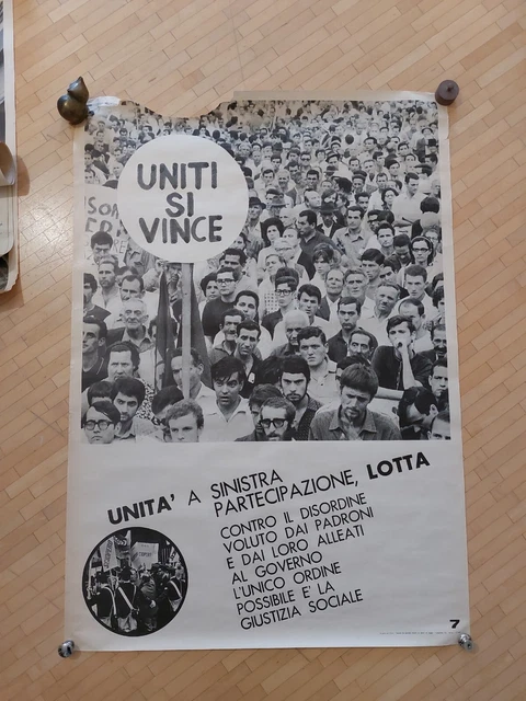 MANIFESTO ORIGINALE ANNO 1969 PCI N. 9 Partito Comunista Italiano ...