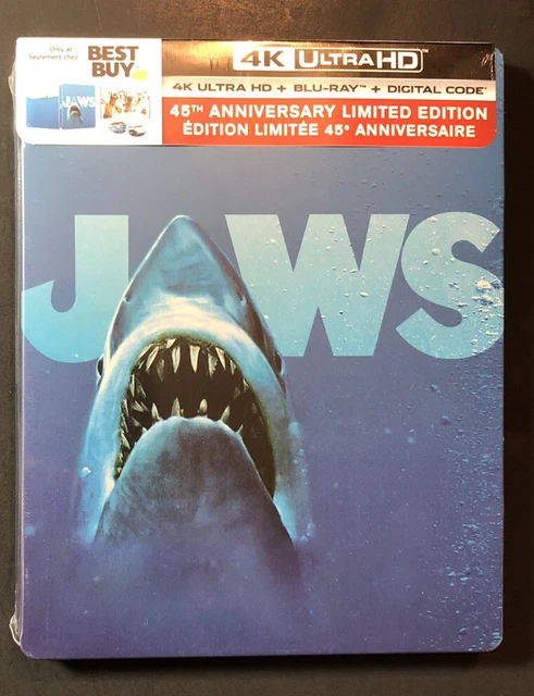JAWS [ 45TH Anniversary Limited Edition STEELBOOK ] (4K Ultra HD + Blu-ray) NEW $142.14 ...