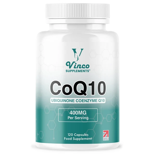 VINCO COQ10 400MG 120 High Strength Ubiquinone Coenzyme Q10 Capsules Antioxidant £22.67 ...