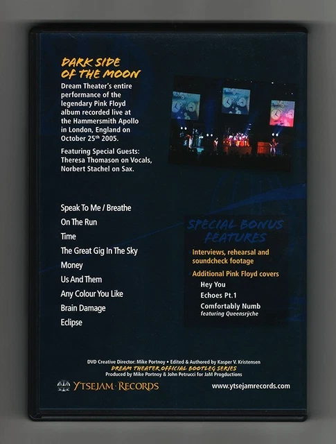 DREAM THEATER - The Dark Side Of The Moon (DVD) - Live - Pink Floyd ...