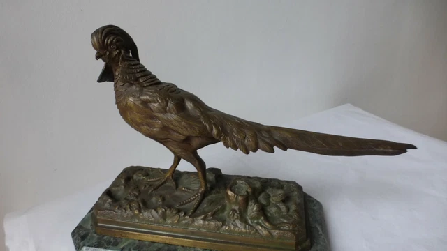 TRODOUX . PHEASANT rooster. Antique Animal bronze. XIXth.C Clipboard £ ...