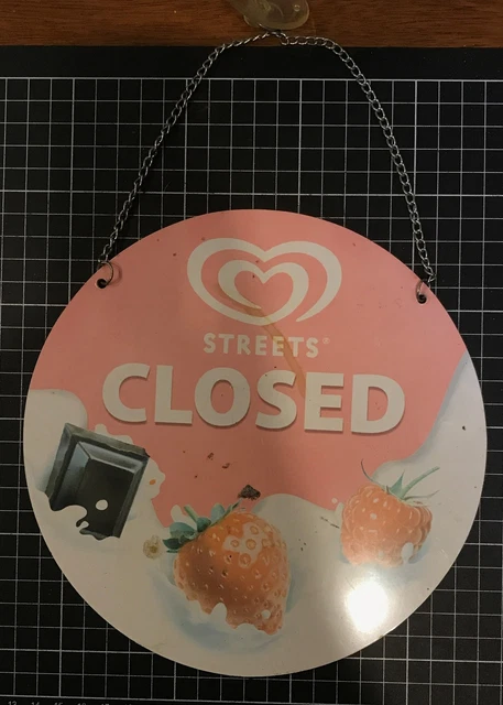 VINTAGE SELECTA ICE Cream Round Open/Closed Store Door Hanging Sign $49 ...