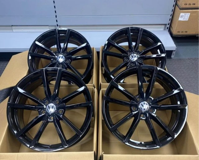 18& VW GOLF R Pretoria Style Alloy Wheels Gloss Black Golf MK5 MK6 MK7 ...