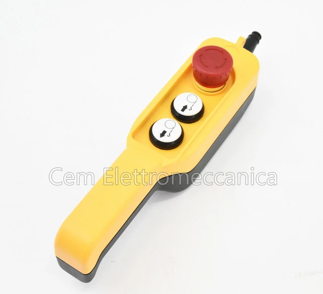 PULSANTIERA PENSILE 2 pulsanti + fungo per Montacarichi paranco KEDU ...