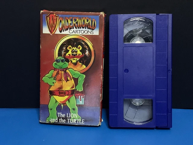 VHS WONDERWORLD CARTOONS The Lion and the Turtle (1990, Blue Tape) RARE ...