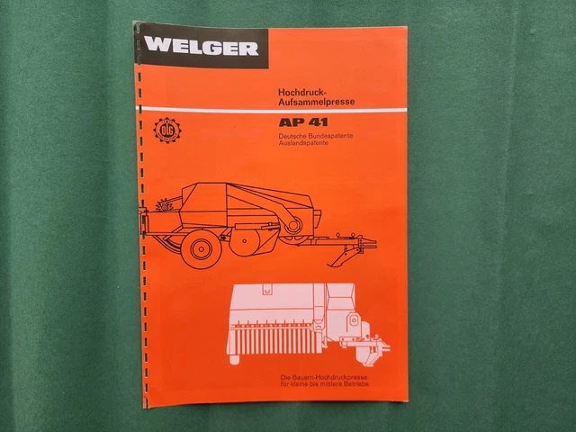 PROSPEKT WELGER HOCHDRUCKPRESSEN AP 41 EUR 2,50 - PicClick DE