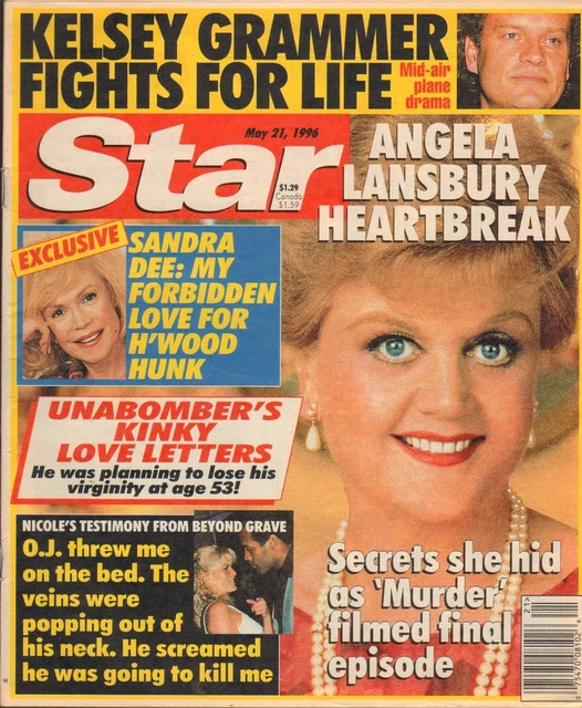 MAY 21 1996 STAR vintage tabloid magazine ANGELA LANSBURY - SANDRA DEE ...
