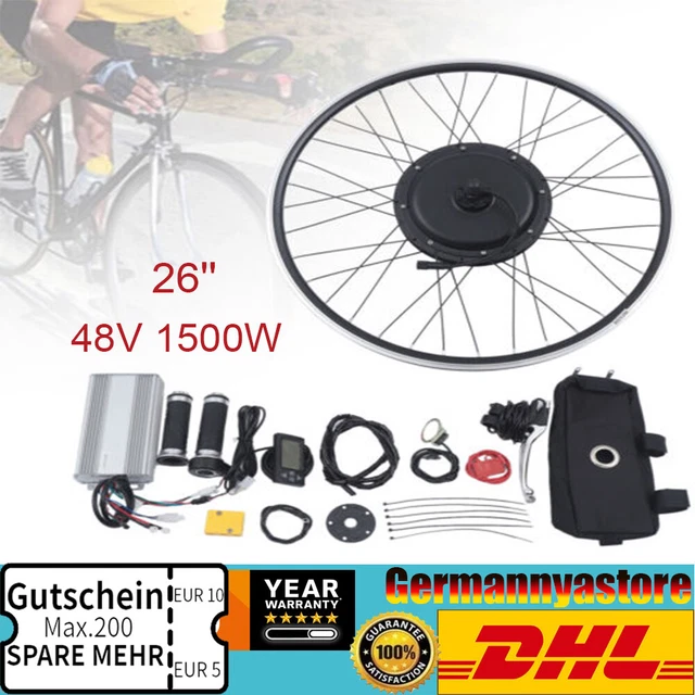 26& 1500W 48V E-Bike Elektrofahrrad Umbausatz mit LCD Ebike Motor ...