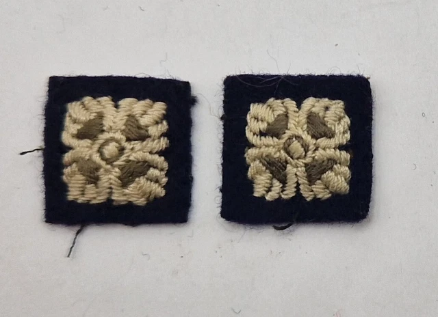 WW2 BRITISH ARMY 2nd Lieutenant Rifle Reg Embroidered Shoulder Rank ...