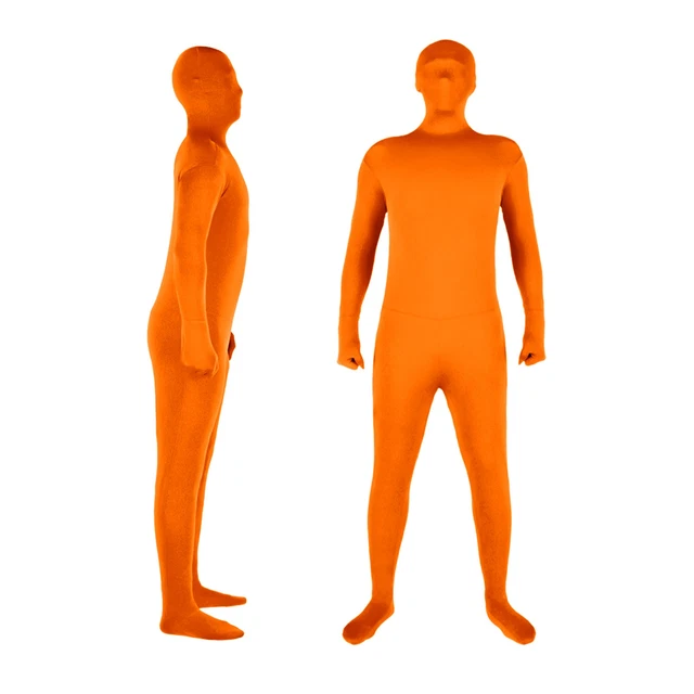 160CM ORANGE FULL Body Photography Chromakey Suit Unisex Adult Bodysuit ...