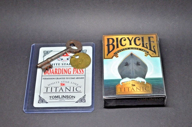 TITANIC PLAYING CARDS set - Rare Survivor-Boarding Pass and Cabin Key £ ...