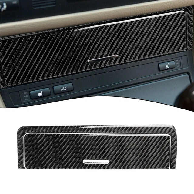 HOUSSE DE BO?TE de rangement console centrale en fibre de carbone noire garnitu EUR 13,97 ...