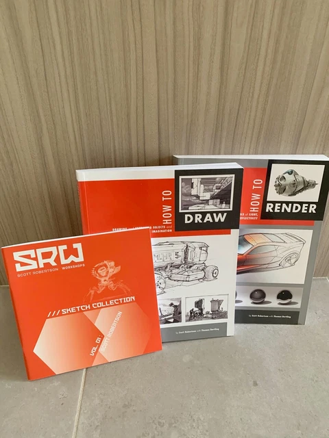 HOW TO DRAW and How to Render 2 books combo pack by Scott Robertson £65 ...