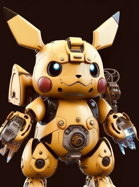 POKEMON PIKACHU ROBOT Anime Mange Cartoon A4 Size Wall Poster Print Art ...