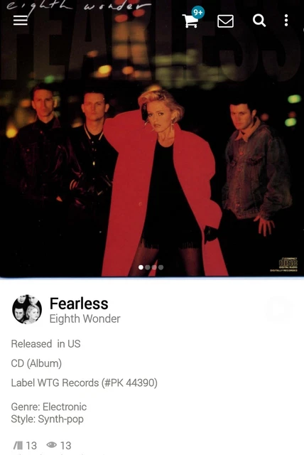 EIGHTH WONDER ~ Fearless CD 1988 Hi-Tech AOR Melodic Yacht Rock ...