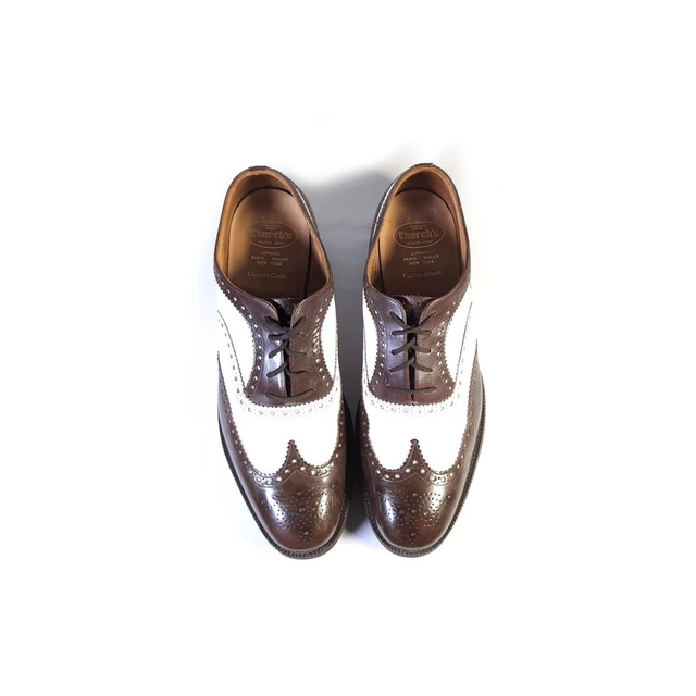 CHURCH’S SPECTATOR Shoes Mens 12 Brown White Leather Vibram Soles ...