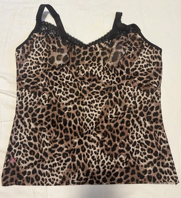 RUBY RIBBON 1800 Leopard Heritage Lace Cami Tank Adjustable Size 44 ...