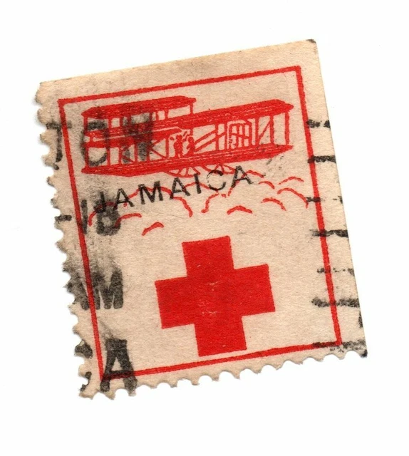 JAMAICA 1915 RED CROSS LABEL FOR HELPING JEWS in POLAND Used Stamp £15. ...