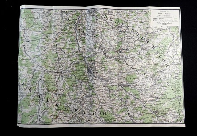 WW1 GERMAN MAP Battle of Verdun Western Front Reims Military Theatre of ...