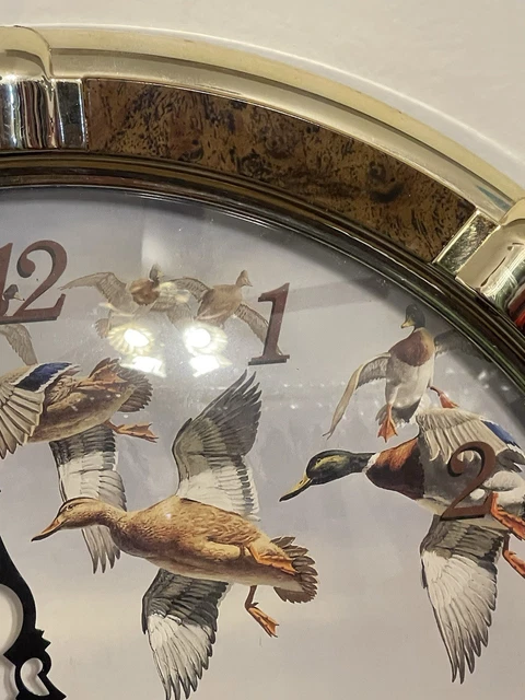 VINTAGE QUARTZ MALLARD Duck Wall Clock Hunting USA $30.29 - PicClick CA