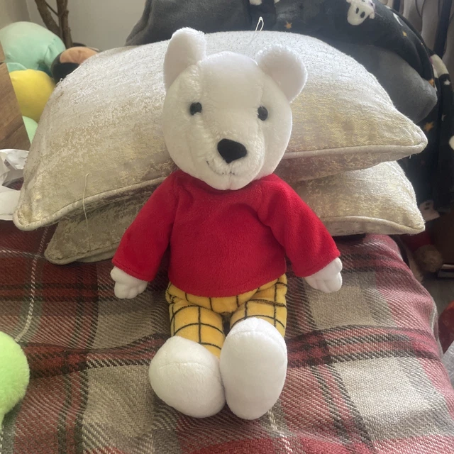 RUPERT THE BEAR 1991 Hasbro Soft plush vintage retro cuddly Toy no ...