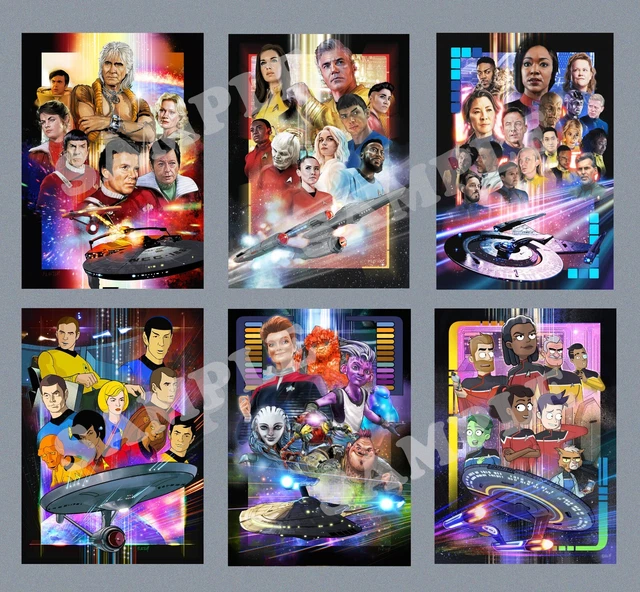 STAR TREK SPECIAL OFFER 6 exclusive A3 Posters By Jason Fletcher Inc ...