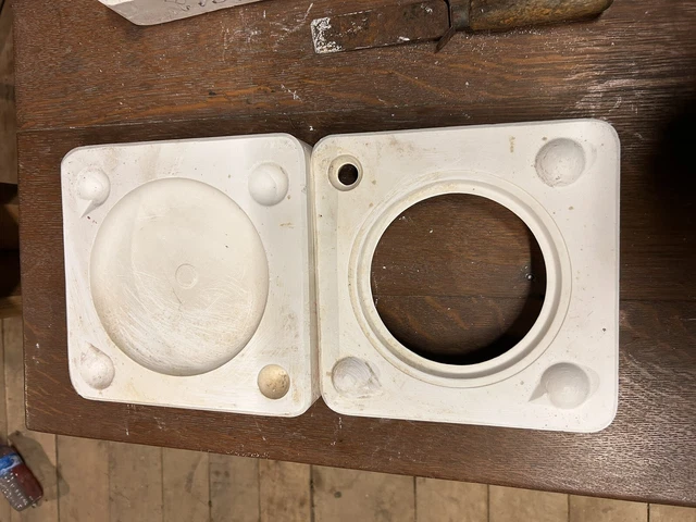 VINTAGE CERAMIC SLIP Casting Mold Of Powder Box Bottom $19.99 - PicClick