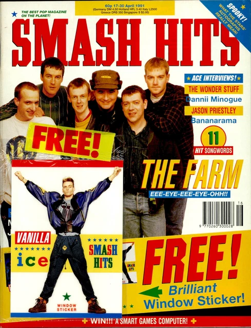 SMASH HITS 1991 Dannii Minogue Madonna Johnny Depp Jason Priestley ...