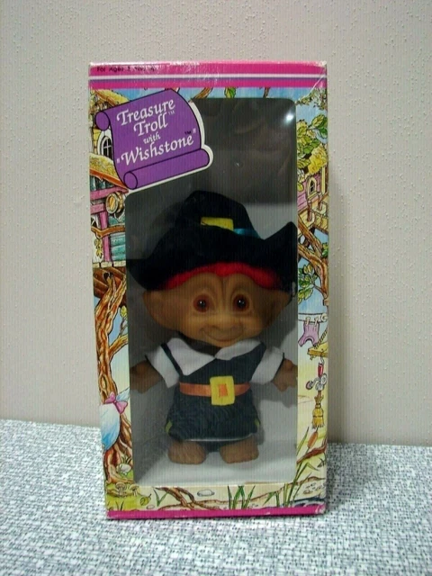 VINTAGE TREASURE TROLL W/ Wishstone Pilgrim Ace Novelty Company $9.99 ...
