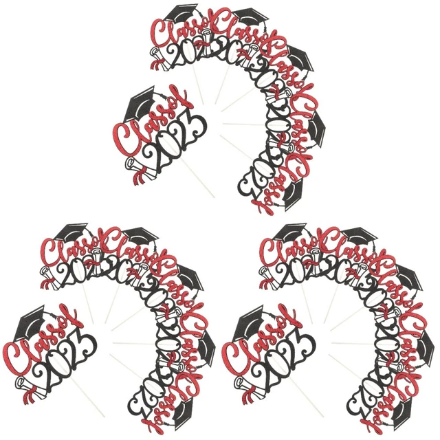 18 PCS CLASS Of 2023 Cupcake Toppers Class Of 2023 Cake Decorations $21 ...