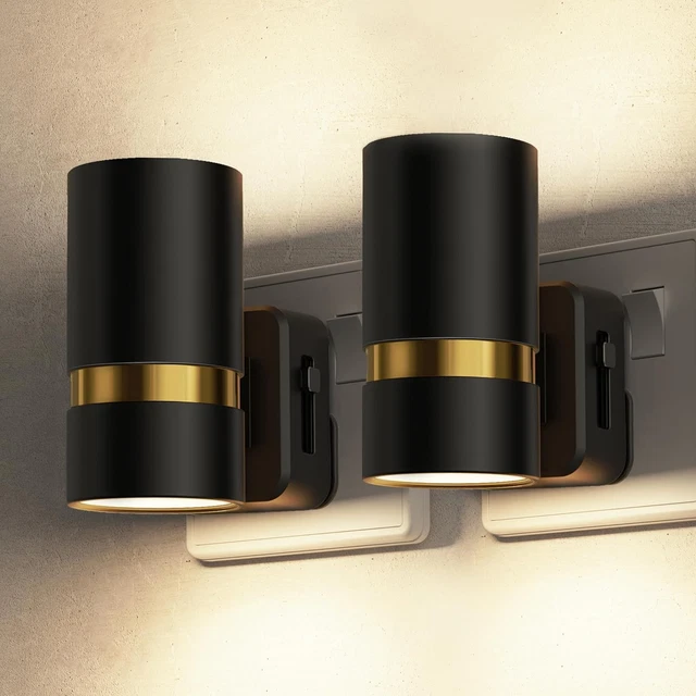 NIGHT LIGHT PLUG in Wall [2 Pack], Modern Night Light with Dusk to Dawn ...