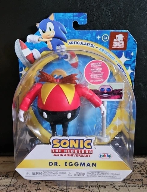 BNIB SONIC THE Hedgehog Dr Eggman W/ Goal Plate Jakks Figure 4" 30Th ...